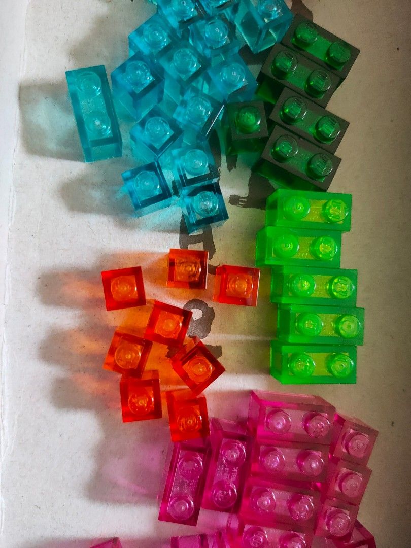 Lego transparent bricks, Hobbies & Toys, Toys & Games on Carousell