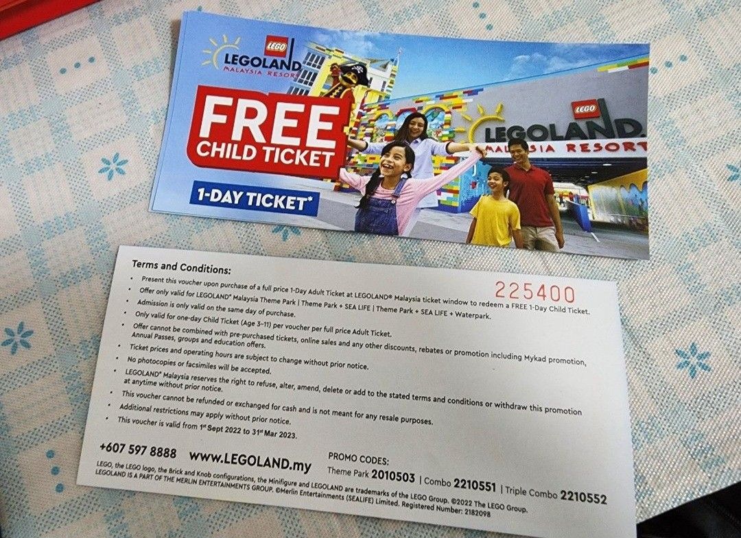 Legoland Child Kids Theme Park Tickets, Tickets & Vouchers, Flights ...