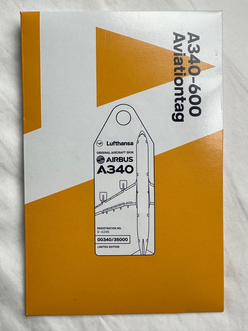 Lufthansa A340-600 Aviation tag, Hobbies & Toys, Memorabilia ...
