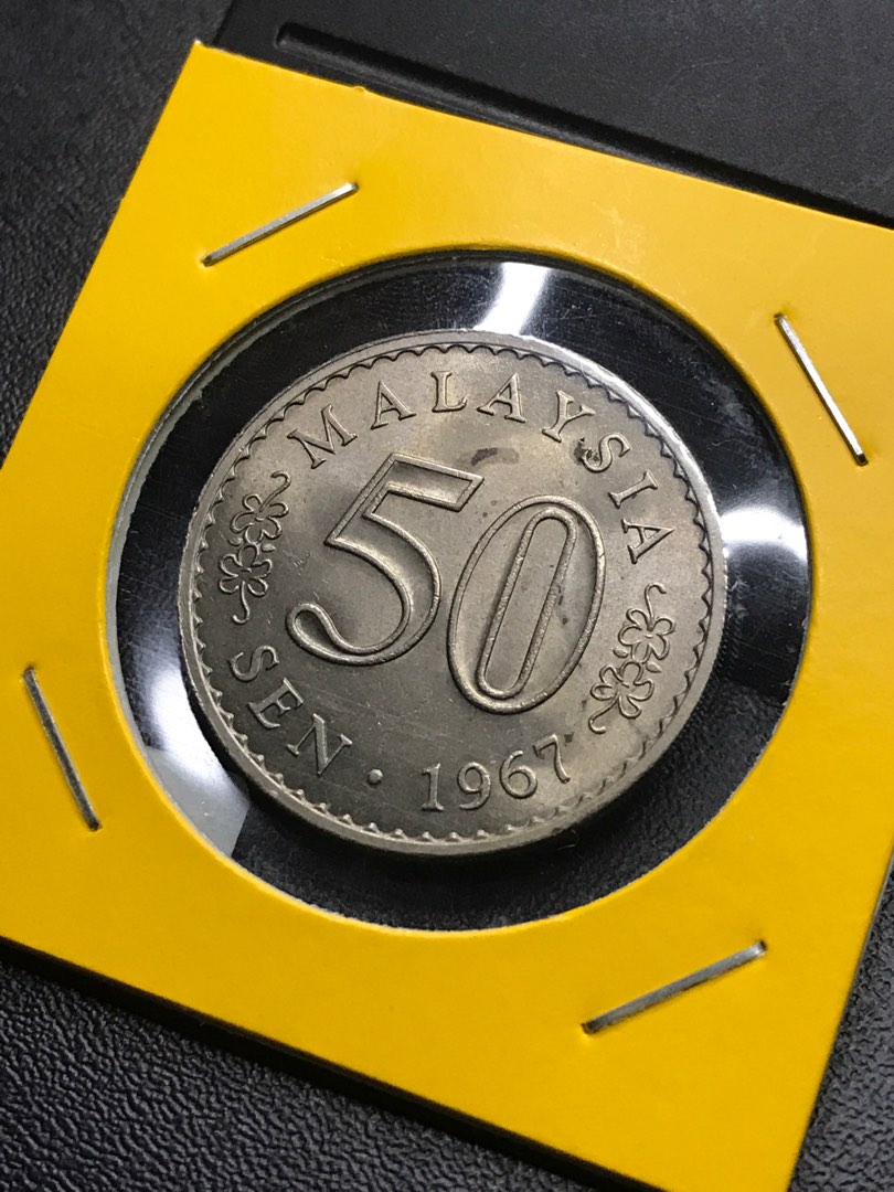 Malaysia 50sen 1967 parliament security edge terbelah duit lama syiling, Hobbies & Toys ...