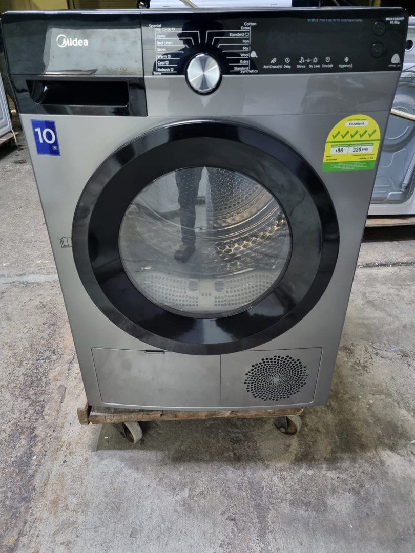 Midea 10kg heat pump dryer MDK1088, TV & Home Appliances, Washing ...