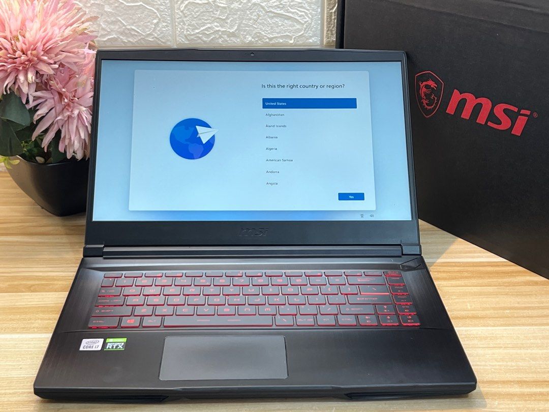 Msi GF65 thin 10ue i7-10th Gen 32GB RAM 512GB SSD M2 + 512GB SSD M2 RTX 3060 6GB VRAM FULL HD ...