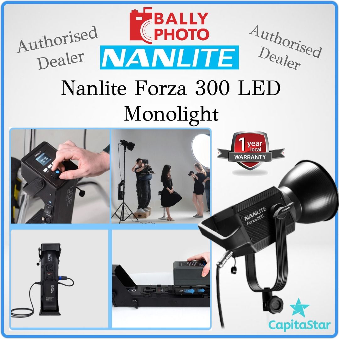 Nanlite Forza 300 LED Monolight Studio Lighting, Photography ...