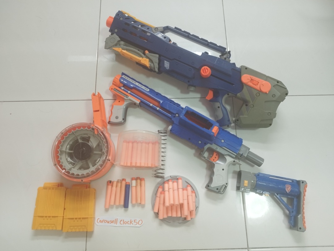 Nerf Longshot (upgraded) & Raider cs-35, Hobbies & Toys, Toys & Games ...