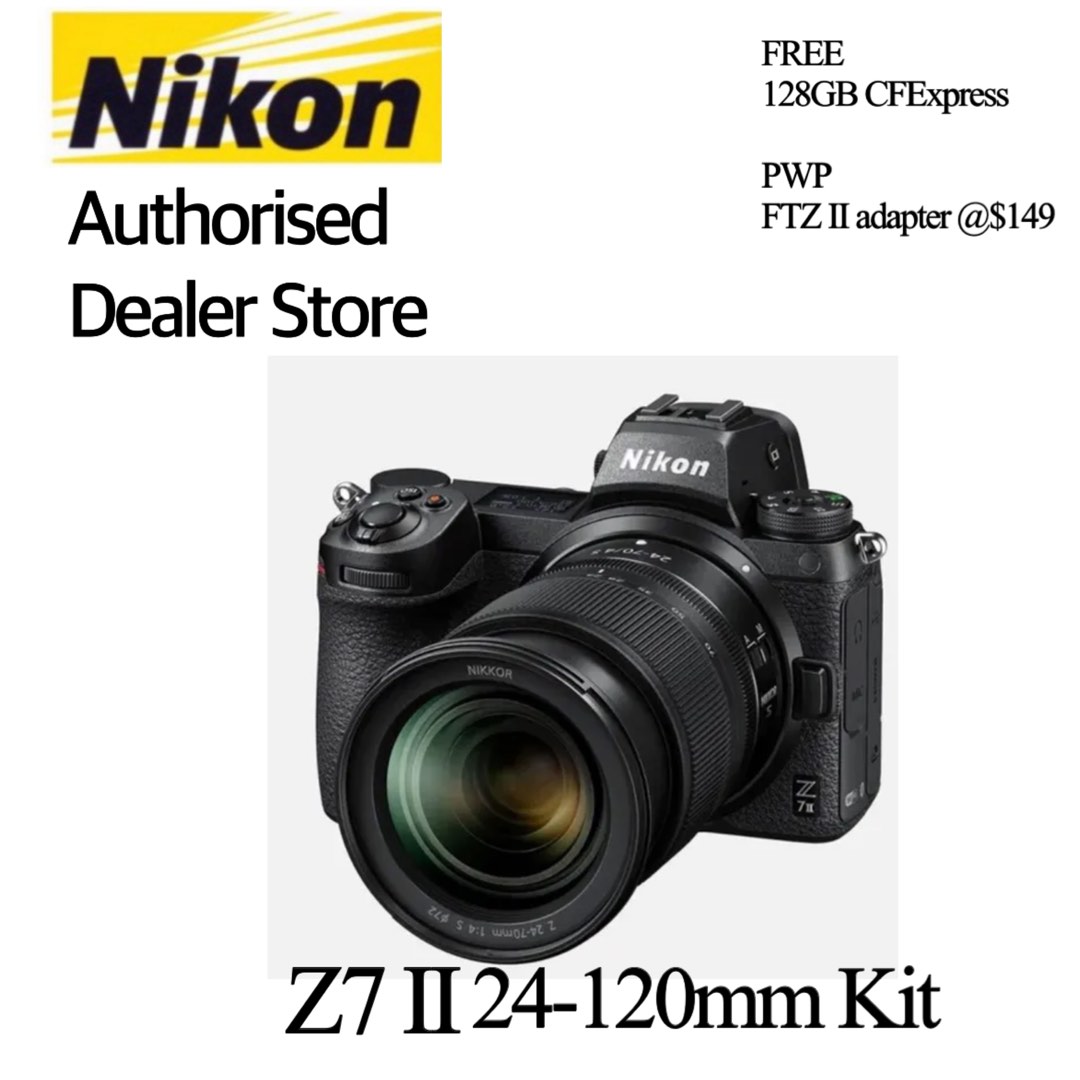 NIKON Z7 II Camera 24-120mm Kit, Photography, Cameras on Carousell
