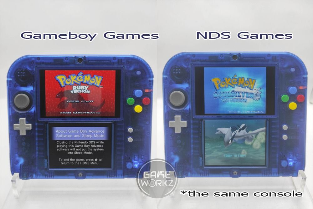Nintendo 2DS Transparent Blue ( Pokémon Center), Video Gaming, Video ...