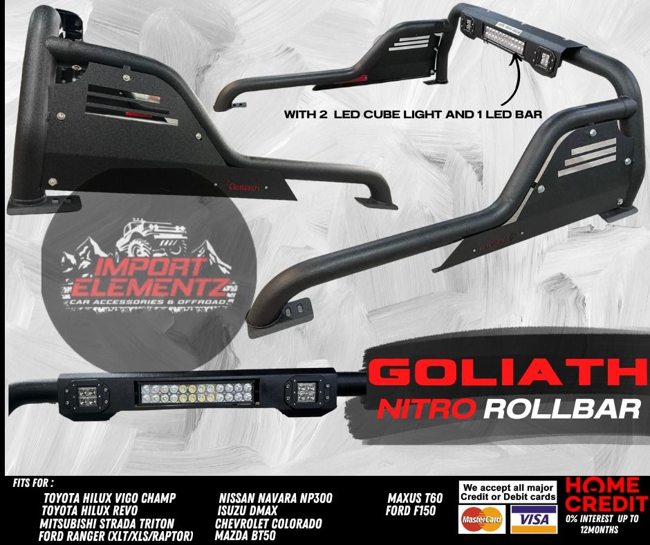 Goliath Nitro Rollbar Hilux Ranger Navara Raptor Strada Dmax Colorado ...