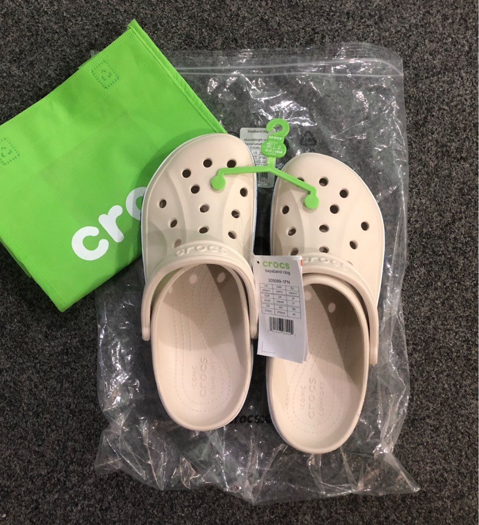 Original Crocs Bayaband Clog Stucco Bright Cobalt, Men's Fashion ...