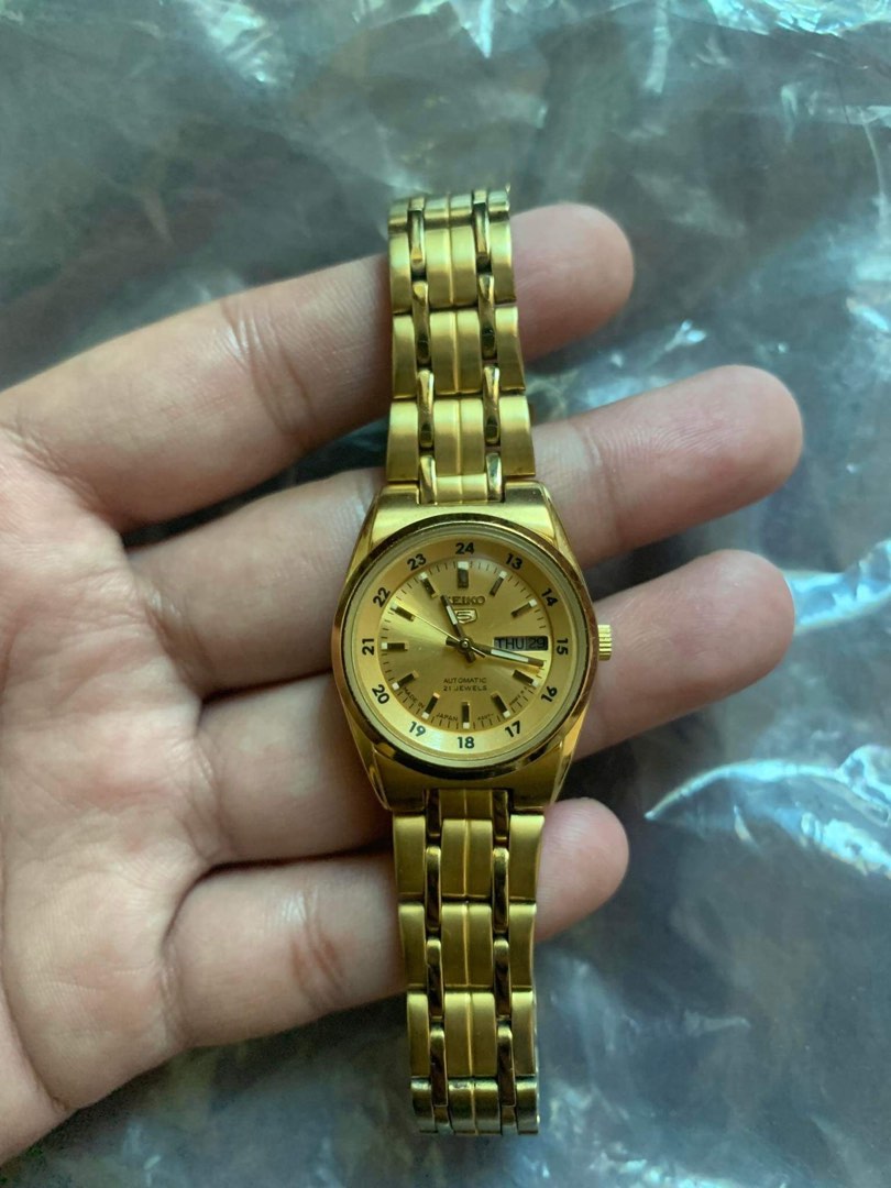 Original Gold Seiko Automatic 21 jewels. Made in Japan, Women's Fashion ...