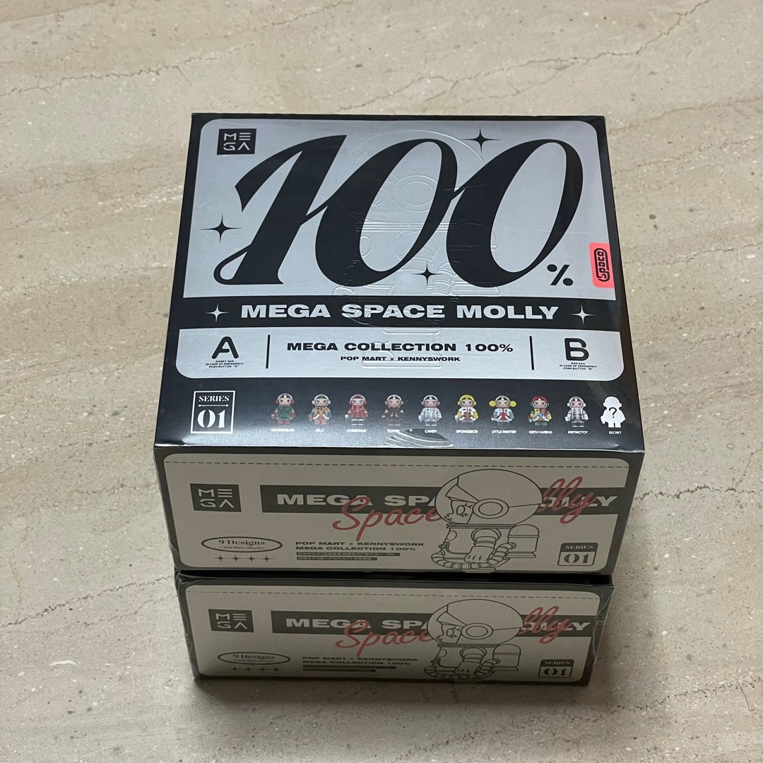 POP MART MEGA Collection 100% Space Molly Series 1 Sealed Full set ...