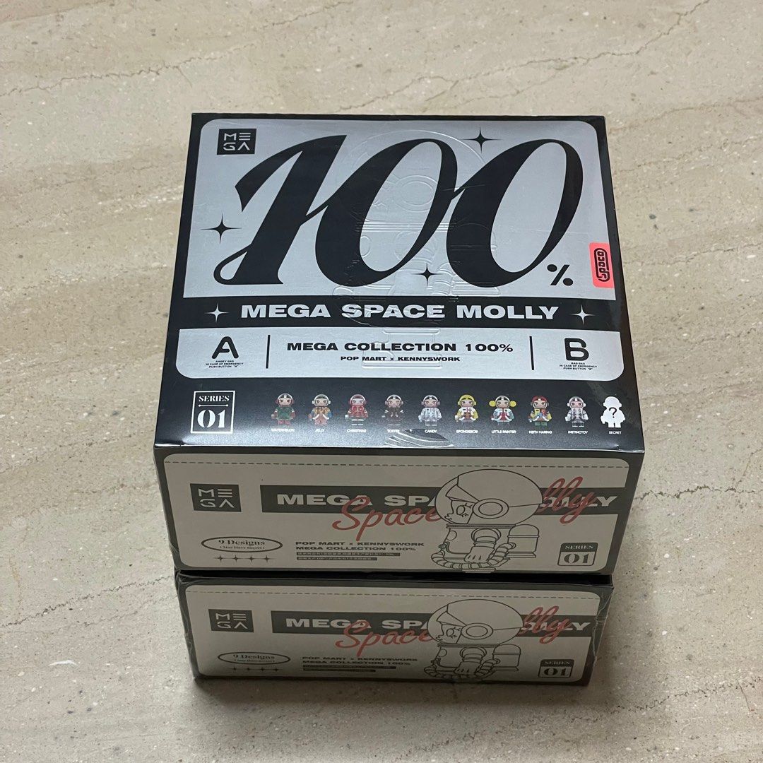 POP MART MEGA Collection 100% Space Molly Series 1 Sealed Full set ...