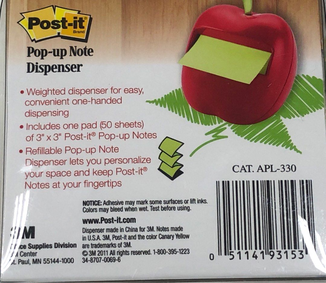 Post It Pop Up Dispenser, Furniture & Home Living, Kitchenware ...