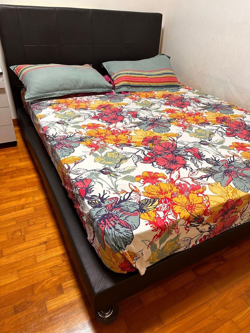 Queen Size Bed Frame to bless free, Furniture & Home Living, Furniture ...
