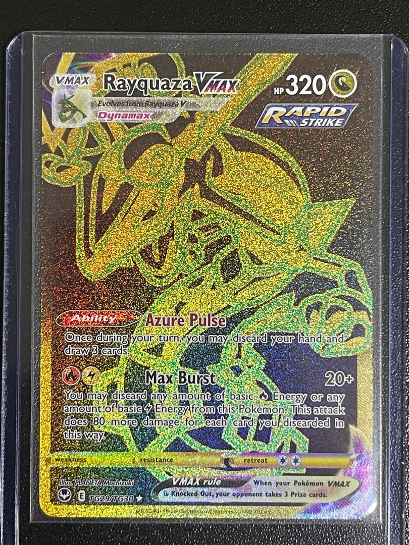 Rayquaza VMAX Gold Silver Tempest, Hobbies & Toys, Toys & Games on ...