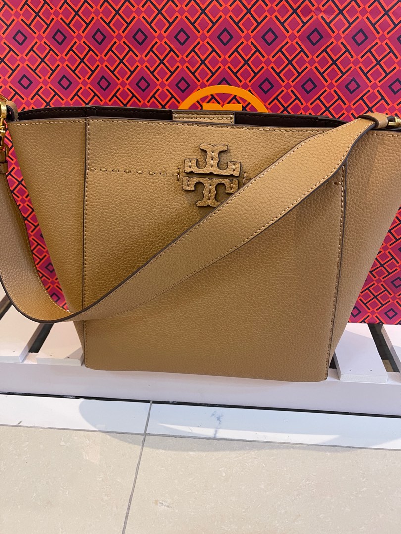 READY STOCK AUTHENTIC TORY BURCH MCGRAW BUCKET BAG IN SHOULDER BAG TYPE ...