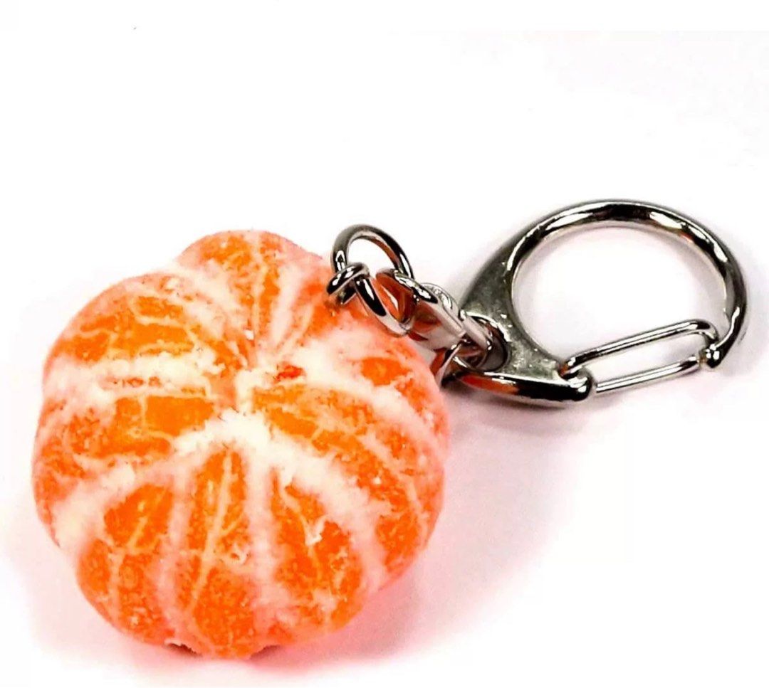 Realistic Orange Keychain, Women's Fashion, Watches & Accessories ...