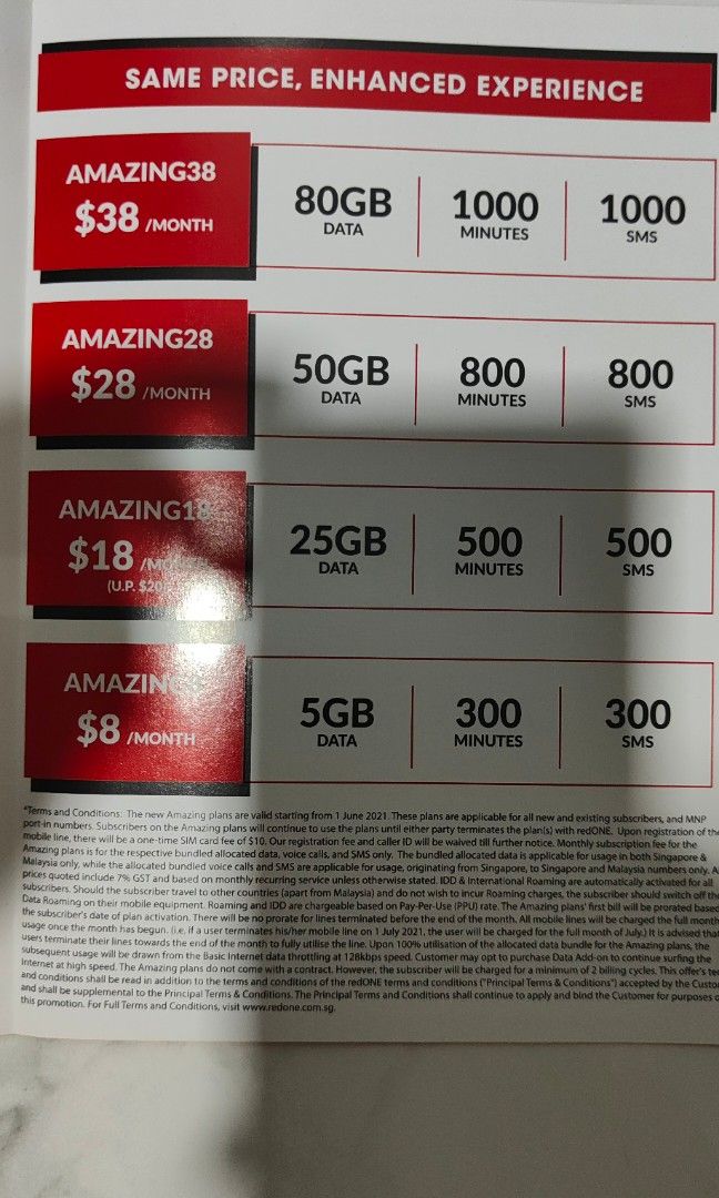 RedOne sim only plan, Mobile Phones & Gadgets, Mobile & Gadget ...