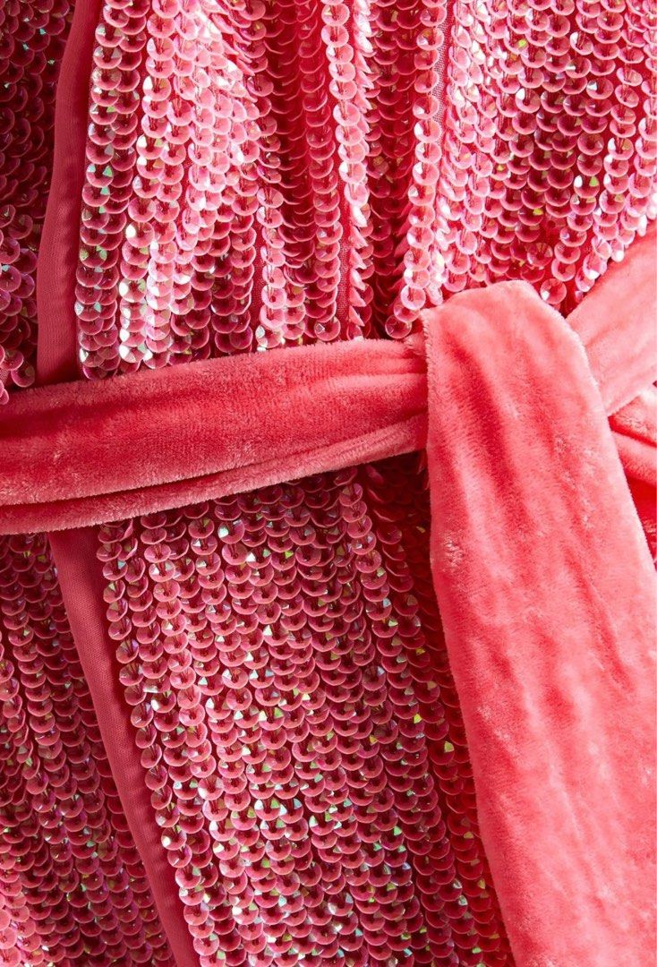 Retrofete Gabrielle Sequin Robe Dress in Bubblegum Pink, Women's ...