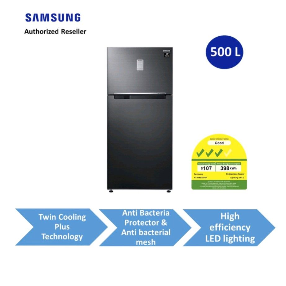 Samsung 500L Fridge RT50K6257B1/SS, TV & Home Appliances, Kitchen ...
