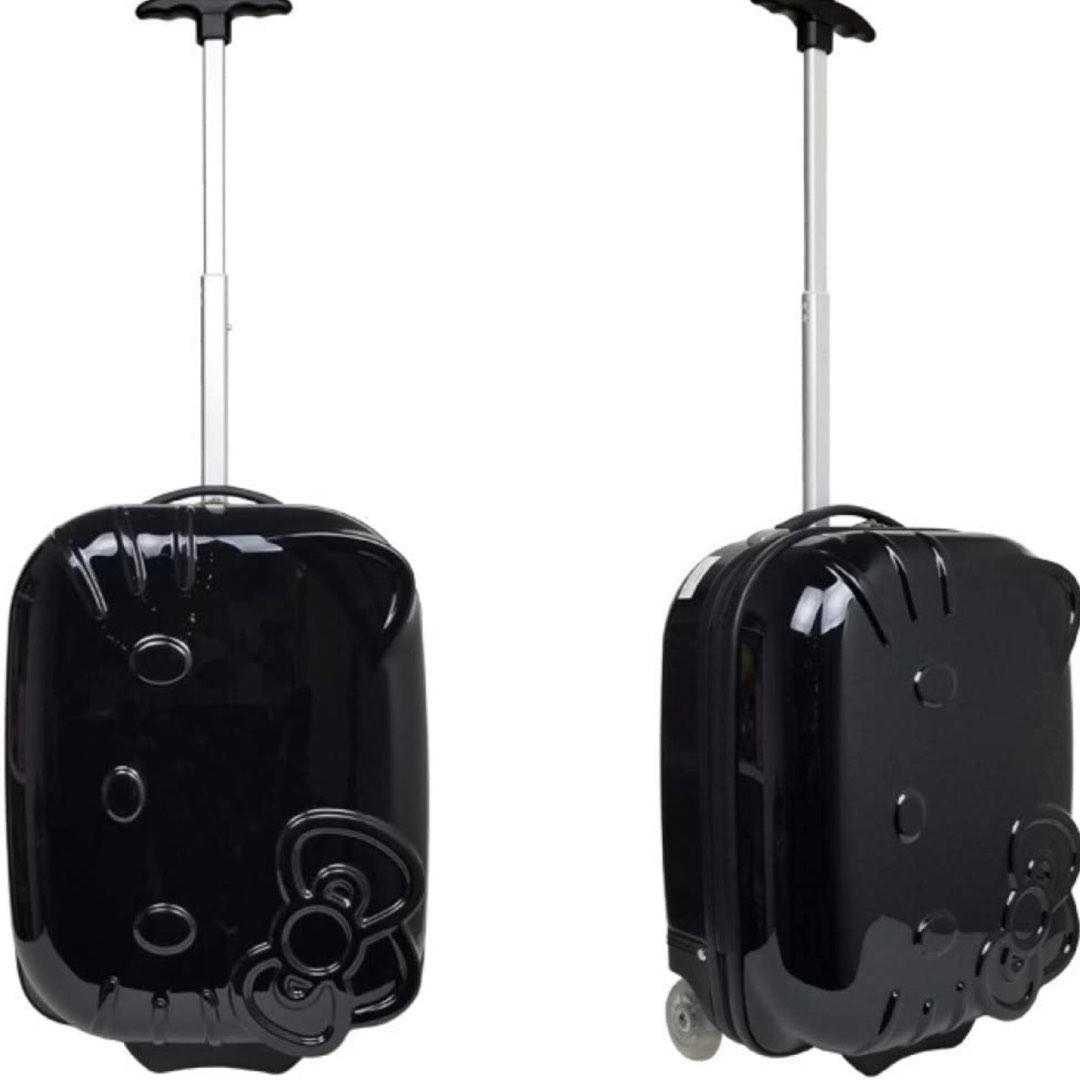 SANRIO Hello Kitty ABS Molded Luggage with Embossing Hard Case Black 16 ...