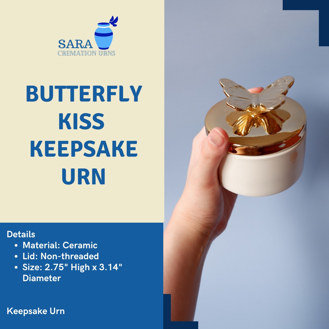 [saraurnsph] Butterfly Kiss Keepsake Urn Ceramic Mini Urn Cremation ...