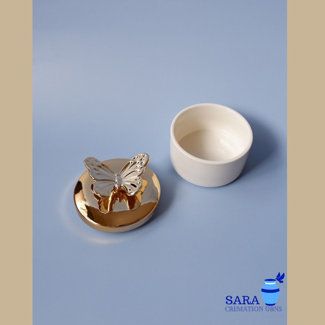 [saraurnsph] Butterfly Kiss Keepsake Urn Ceramic Mini Urn Cremation ...