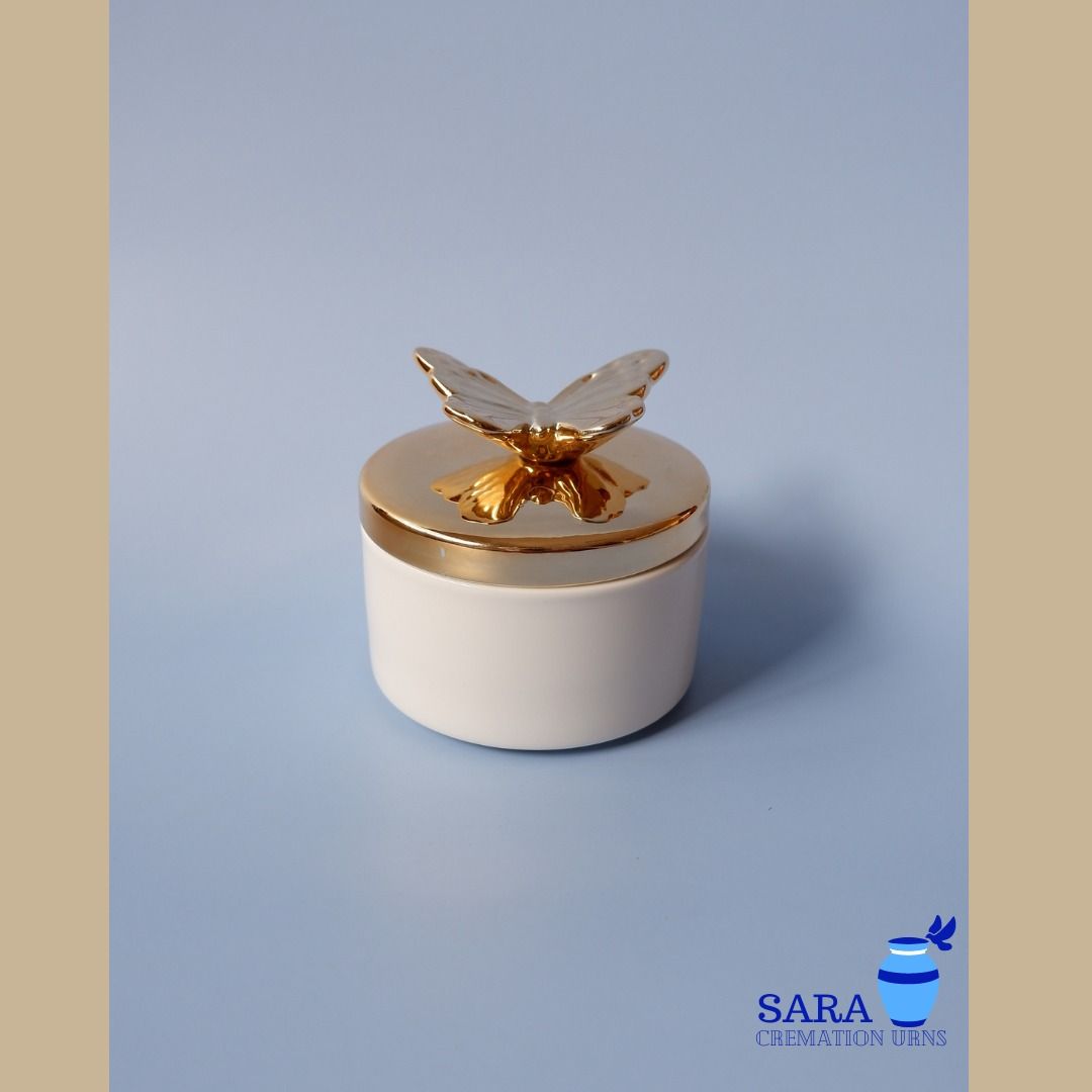 [saraurnsph] Butterfly Kiss Keepsake Urn Ceramic Mini Urn Cremation ...
