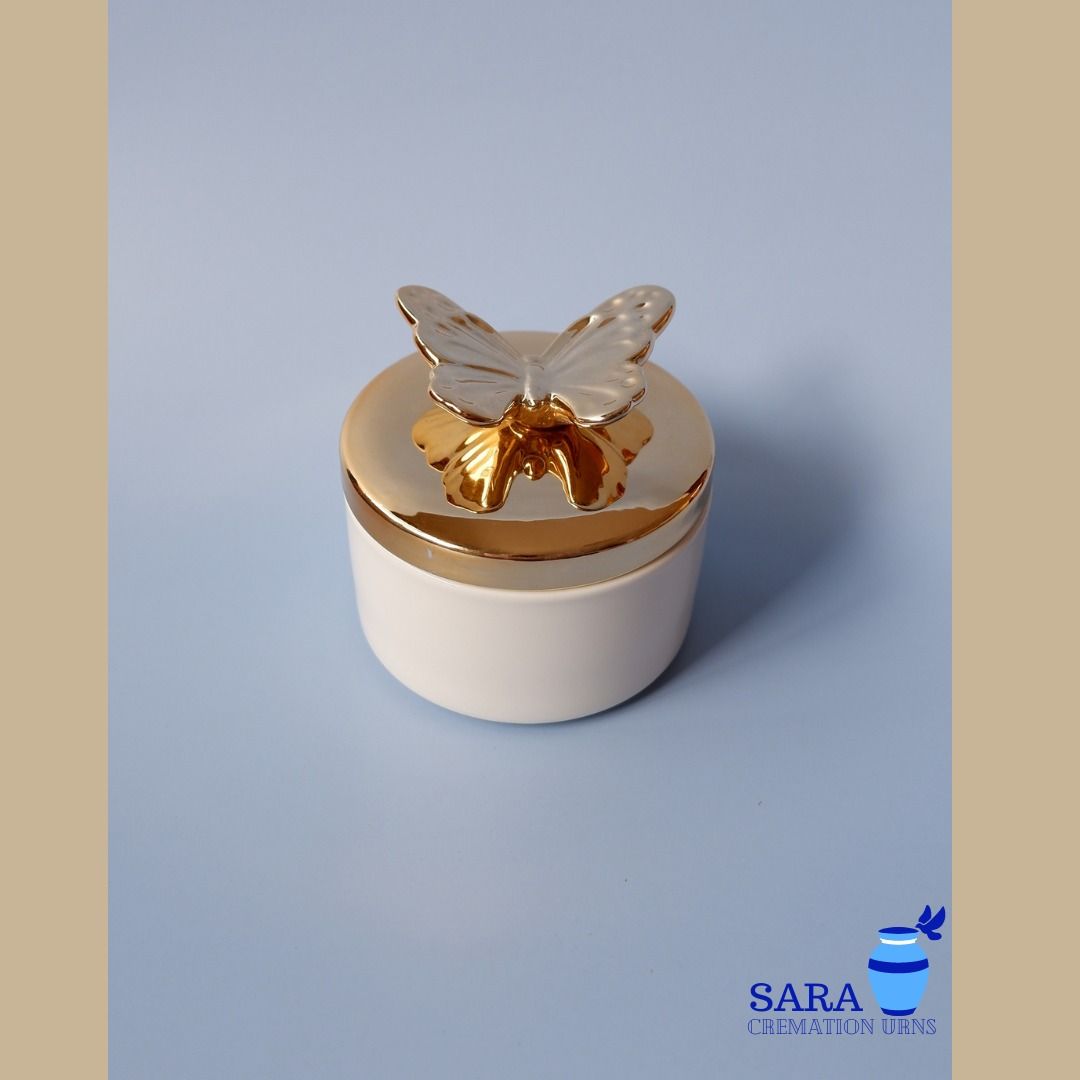 [saraurnsph] Butterfly Kiss Keepsake Urn Ceramic Mini Urn Cremation ...