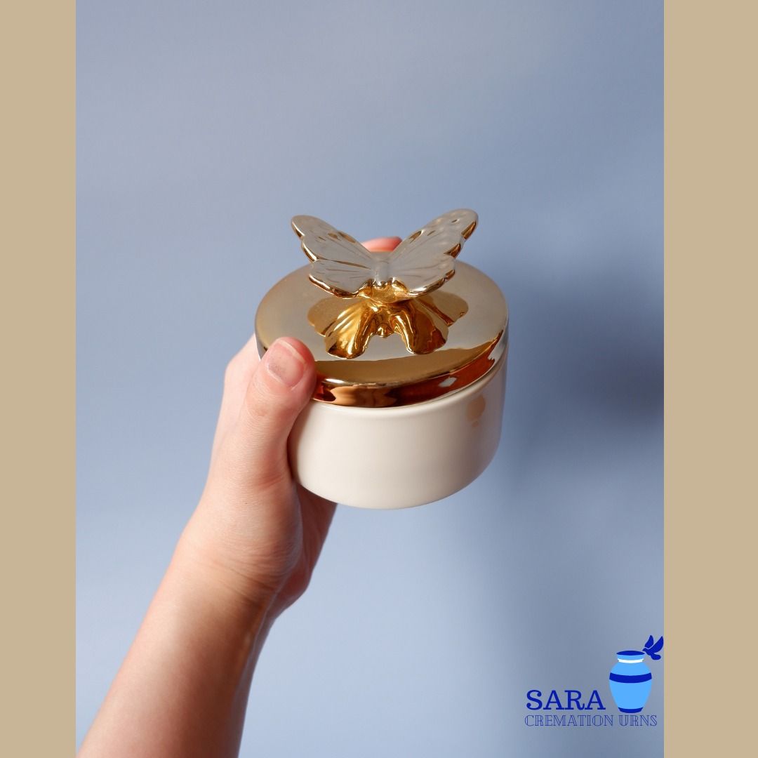 [saraurnsph] Butterfly Kiss Keepsake Urn Ceramic Mini Urn Cremation ...