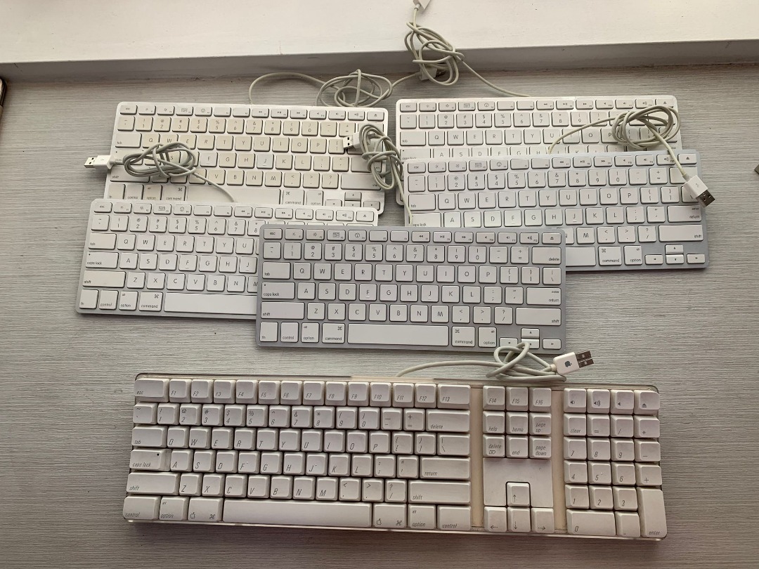 Selling Used Apple A1242 USB Wired Keyboard White Slim Aluminum- Tested ...