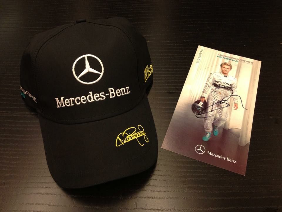 SIGNED NICO ROSBERG FORMULA ONE MERCEDES AMG PETRONAS CAP WITH SIGNED ...