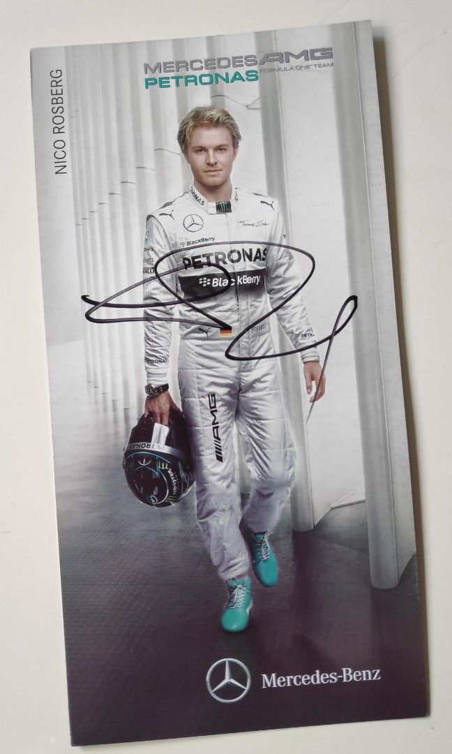 SIGNED NICO ROSBERG FORMULA ONE MERCEDES AMG PETRONAS CAP WITH SIGNED ...