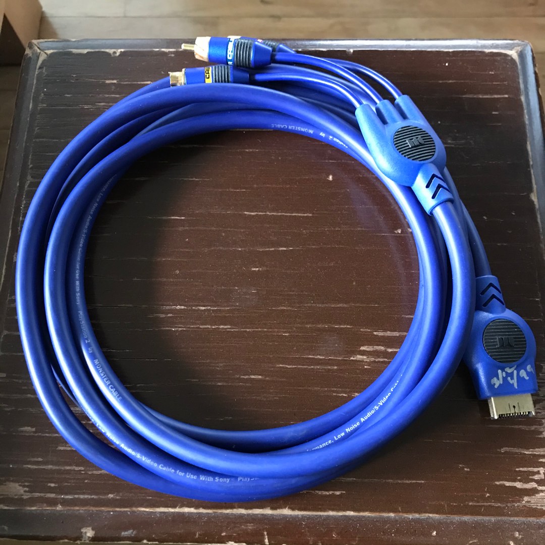 Sony PlayStation 2 PS2 / PS3 monster s-video cable, Video Gaming ...