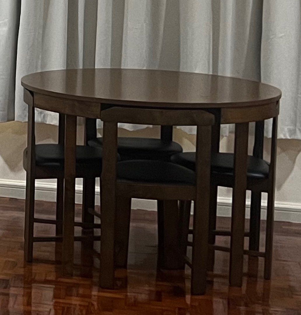 Space saver Table and Chair Set, Furniture & Home Living, Furniture ...