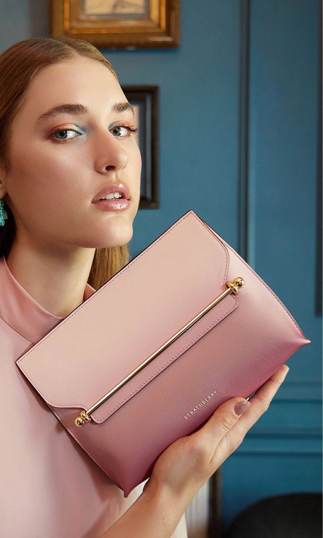 Strathberry Stylist in Degrade Pink (Cross Body Bag/Clutch) on Carousell