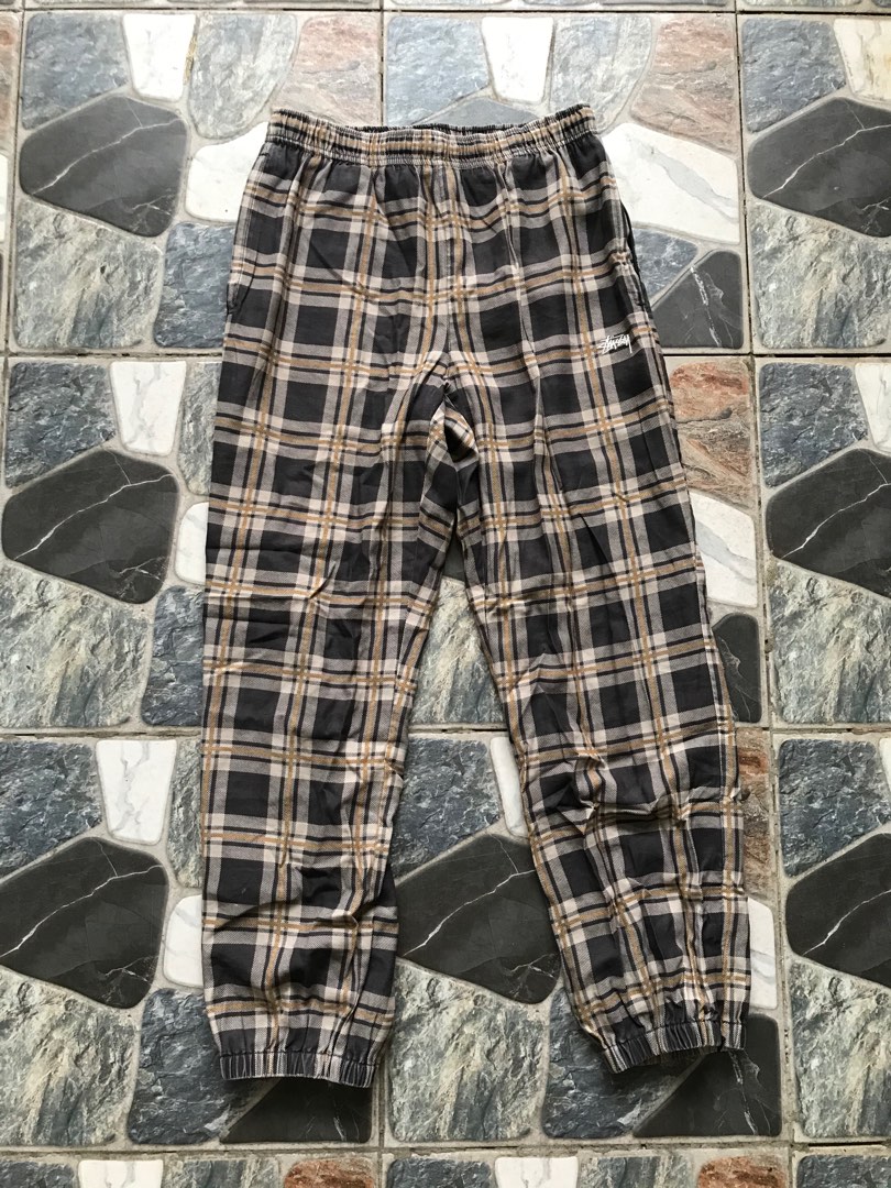 Stussy Plaid Pants, Men's Fashion, Bottoms, Sleep and Loungewear on Carousell