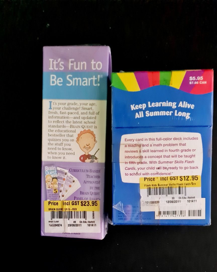 Summer Skills Flash Cards / Brain Quest Questions and Answers Cards ...