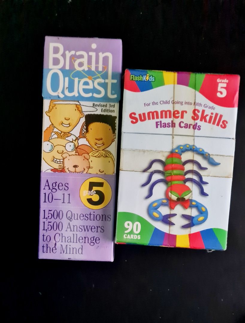 Summer Skills Flash Cards / Brain Quest Questions and Answers Cards ...