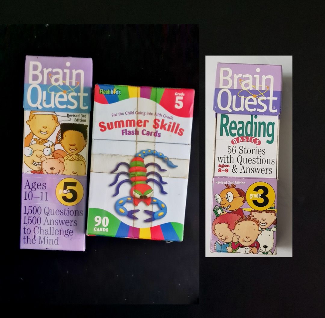 Summer Skills Flash Cards / Brain Quest Questions and Answers Cards ...