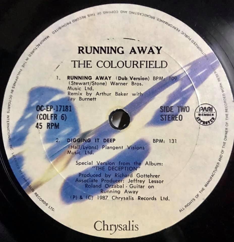 THE COLOURFIELD - RUNNING AWAY 12”EXTENDED PLAY LP PHILIPPINES on Carousell