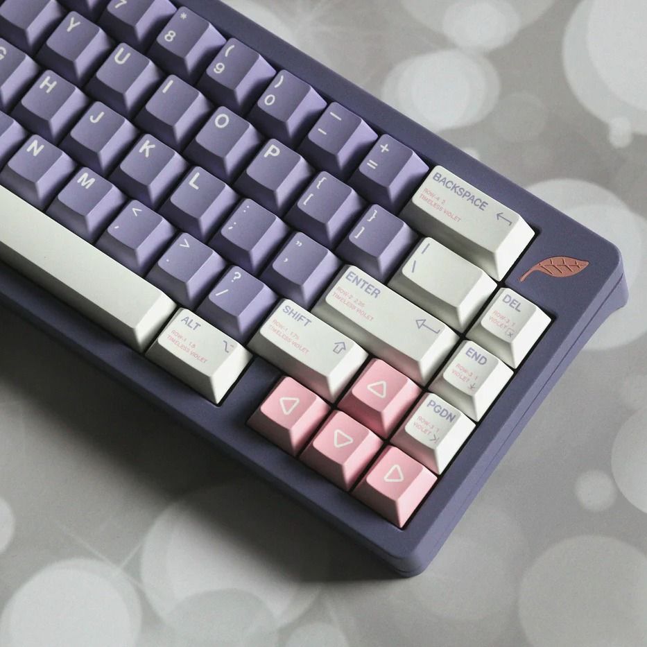 Timeless Violet PBT Dye-Sublimation Cherry Profile Keycap Set, High ...