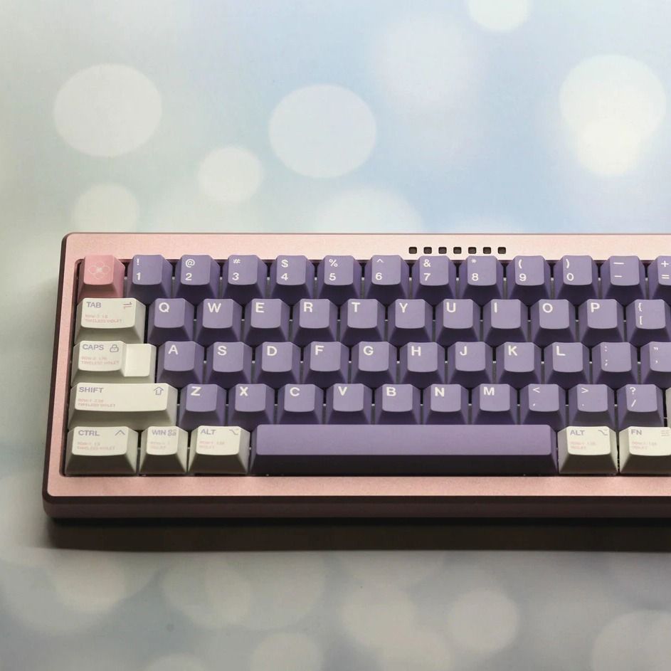 Timeless Violet PBT Dye-Sublimation Cherry Profile Keycap Set, High ...