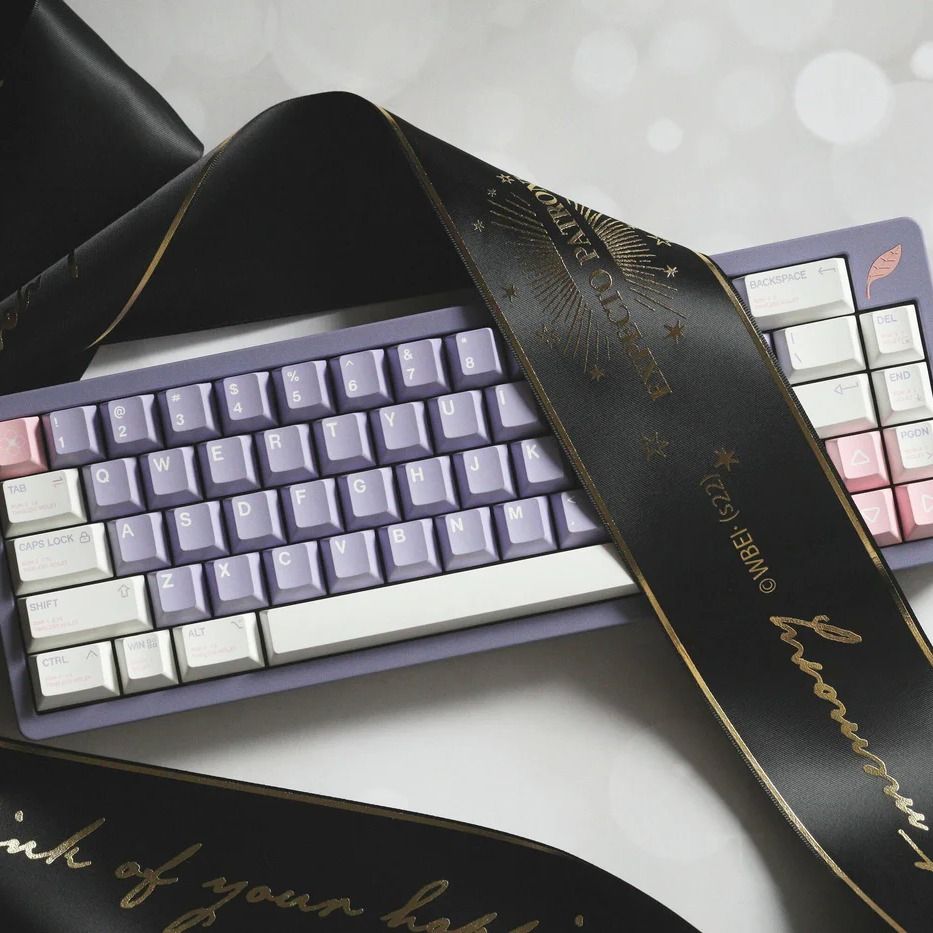 Timeless Violet PBT Dye-Sublimation Cherry Profile Keycap Set, High ...