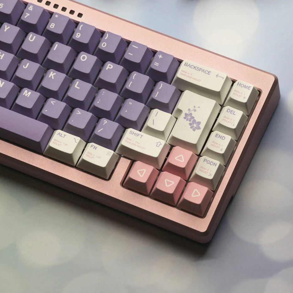 Timeless Violet PBT Dye-Sublimation Cherry Profile Keycap Set, High ...