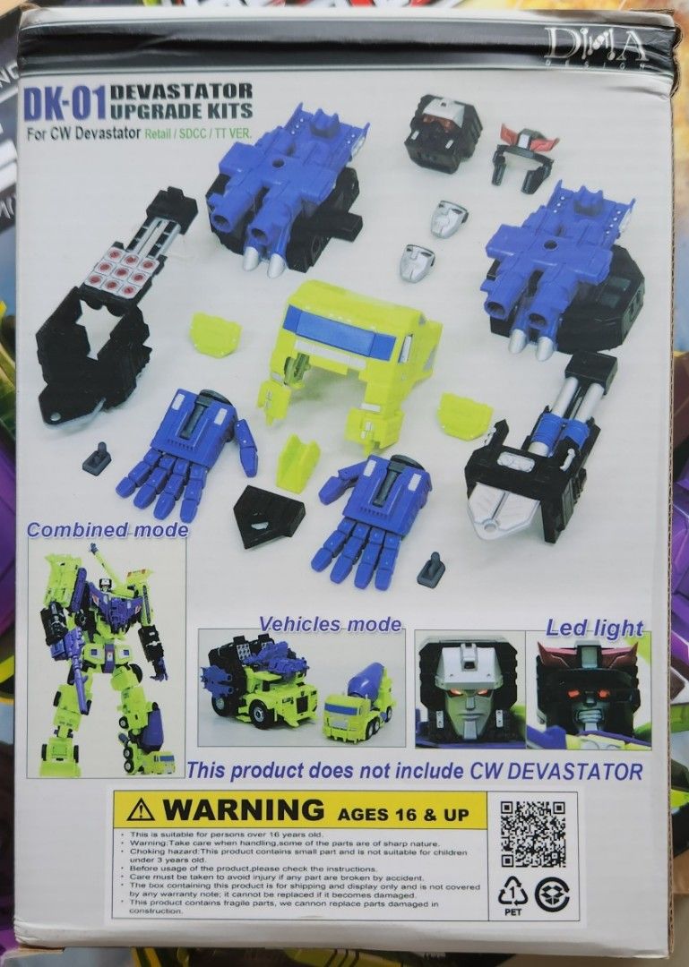 Transformers UW-04 Devastator with DNA DK-01 upgrade kit TakaraTomy Unite Warrior Constructicons ...