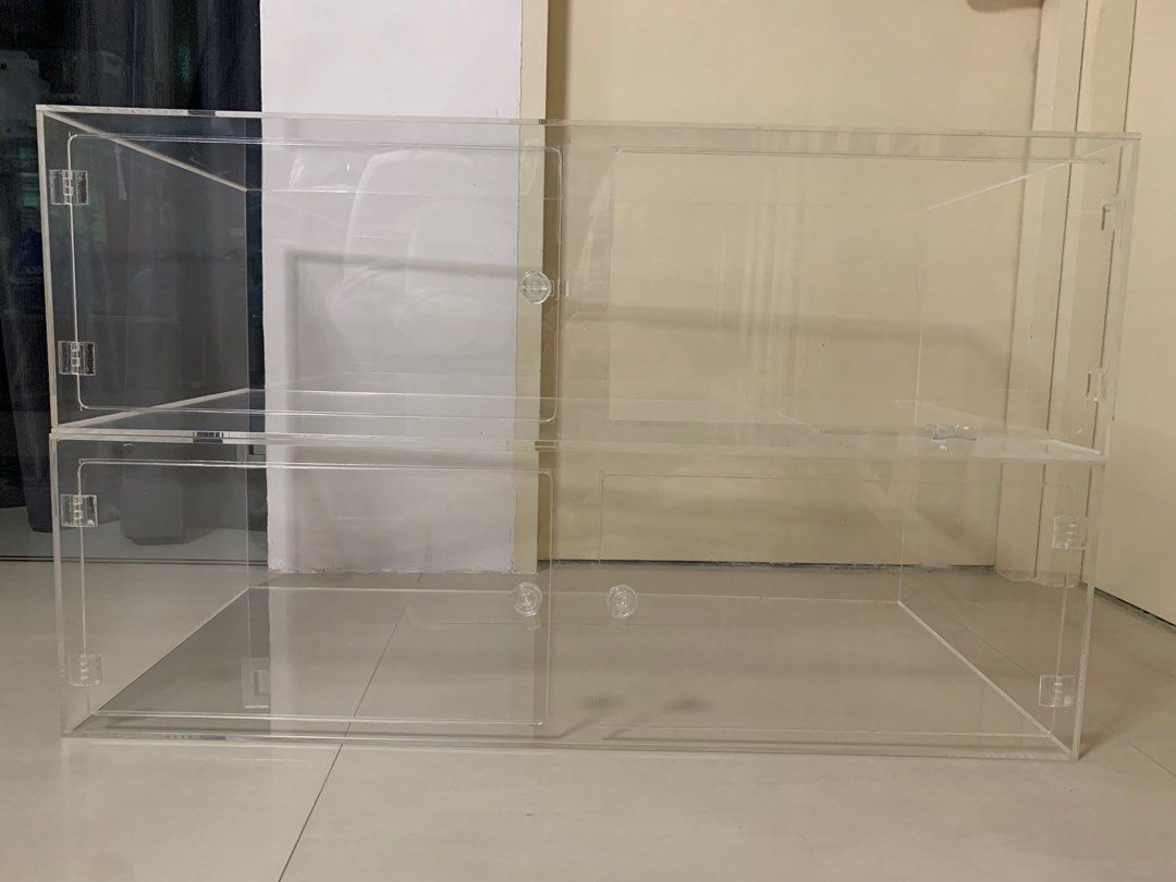 Transparent Acrylic Display Shelf Box with Latch Door Custom-Made ...