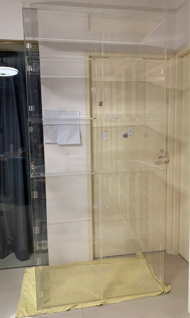 Transparent Acrylic Display Shelf Box with Latch Door Custom-Made ...