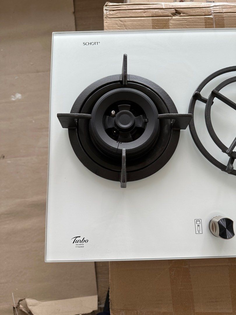 Turbo Cooker hob. T762GV-OW 76cm 2 burners built in glass hob. For City ...
