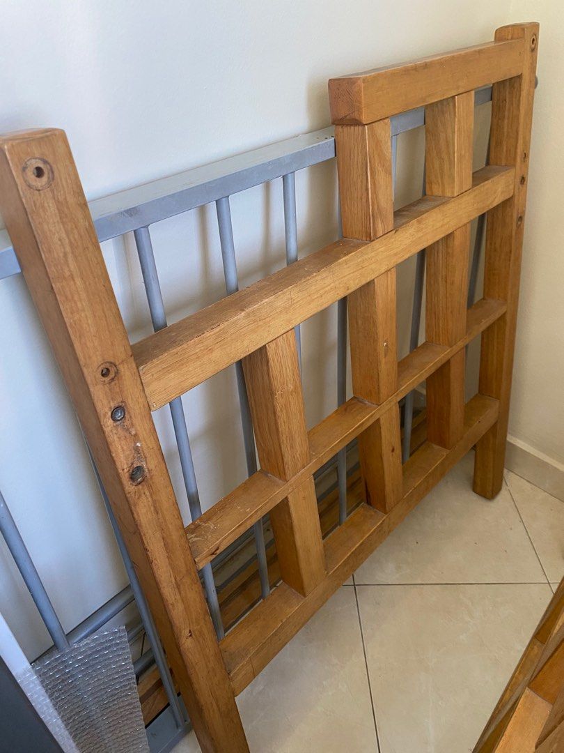 Unique elevated raised tall single bed with storage space underneath ...