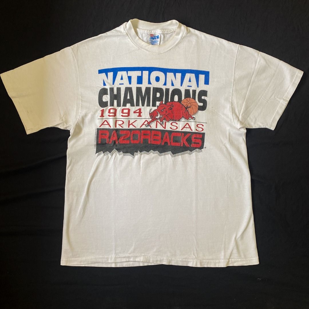 Vintage 1994 Arkansas Razorback National Champions NCAA Basketball Tee ...